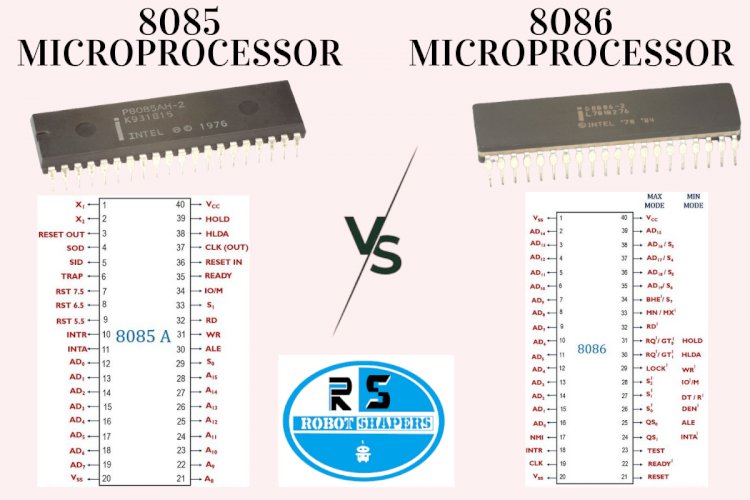 Difference Between 8085 Microprocessor and 8086 Microprocessor - Robotshapers - Best DIY ...